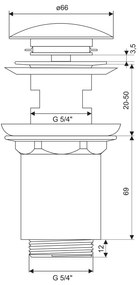 Mereo Viana umyvadlová baterie stojánková s výpustí clic-clac chrom CBE10104C
