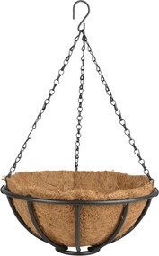Závěsný květináč Loft 30 cm černý/hnědý