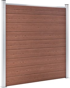 Plotová sada WPC 3 čtvercové + 1 šikmý díl 619 x 186 cm hnědá 3053217