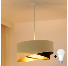 Brilagi - LED Lustr na lanku LYRA 1xE27/15W/230V krémová/černá/zlatá