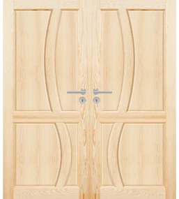 Archo - Dvoukřídlé dřevěné dveře dýhované z borovice Reno 105528