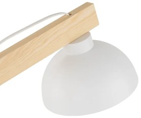 Stolní lampa OSLO 1xE27/15W/230V borovice/bílá
