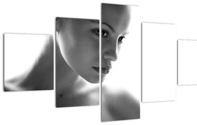 Obraz - Černobílý portrét ženy (125x70 cm)