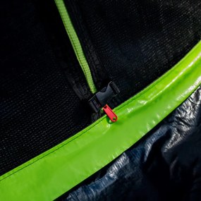 LEAN Sport Zahradní trampolína LEAN s vnitřní sítí, černo-zelená, 427 cm, 14 stop