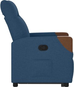 Zvedací polohovací křeslo modré textil 3324012