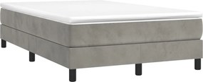 Box spring postel s matrací světle šedá 120 x 200 cm samet 3144321