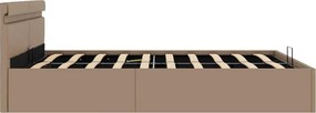 Rám postele LED úložný prostor cappuccino umělá kůže 160x200 cm 285562