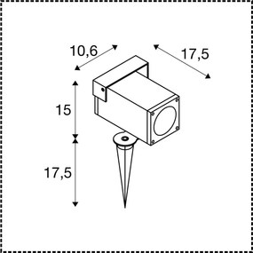 LA 1004652 THEO BRACKET SP QPAR51 venkovní svítidlo s bodcem antracit - BIG WHITE (SLV)