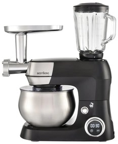 Multifunkční kuchyňský robot BestBerg BBR-1900B / 1900 W / 5 l / 12 rychlostí / černá
