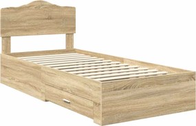 Rám postele se zásuvkou Sonoma dub 90 x 200 cm Kompozitní dřevo 3413240