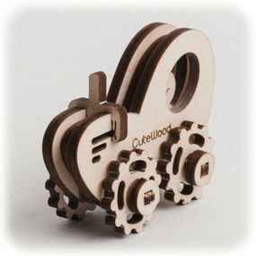 CuteWood Dřevěné 3D puzzle Traktor