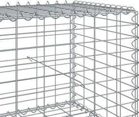 Gabionový koš s víkem 200 x 50 x 50 cm pozinkované železo 3295133
