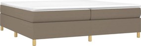 Rám postele s boxspringem taupe 200 x 200 cm textil 3120989