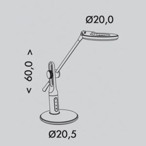 ECOLITE Moderní stolní stmívatelná lampa ALEX, bílá LBL1225-BI