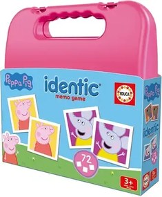 EDUCA Pexeso Prasátko Peppa v kufříku / 72 kartiček / 36 dvojic