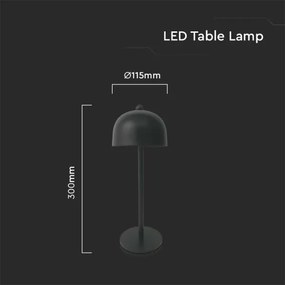 LED Stmívatelná dobíjecí stolní lampa LED/1W/5V 3000-6000K 1800 mAh černá