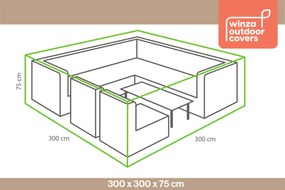 Obal na sedací soupravu čtverec Winza 300x300x75cm