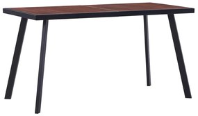 Jídelní stůl Courtney - tmavé dřevo a černý | 140x70x75 cm
