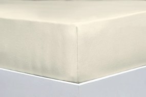 Florella Prostěradlo Avance Jersey Elastan Ivory, 180x200-220 cm