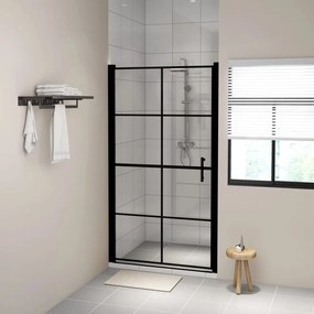 Sprchové dveře tvrzené sklo 100 x 178 cm černé - Default Title