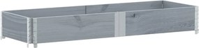 Zahradní truhlík šedý 150x50 cm masivní borové dřevo 3295405