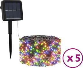 vidaXL Solární světelné řetězy 5ks 5x200 LED pestrobarevné dovnitř/ven [328954] Barva: Vícebarevný