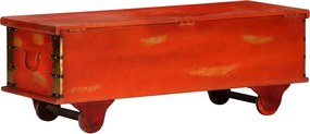 Úložný box červený 110 x 40 x 40 cm masivní akáciové dřevo 247669