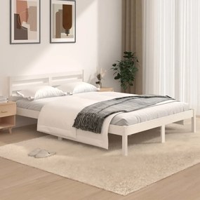 Rám postele masivní borovice 120 x 190 cm bílý Small Double