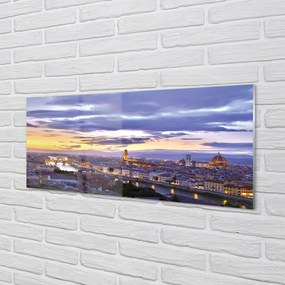 akrylový obraz Itálie řeka západu slunce 120x60 cm
