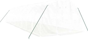 Skleník s ocelovým rámem bílý 30 m² 10 x 3 x 2 m 3188053
