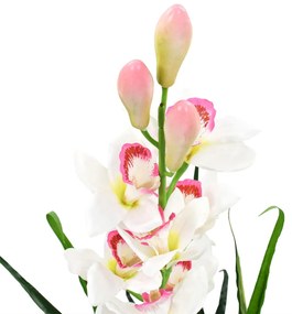 vidaXL Umělá rostlina orchidej člunatec s květináčem 100 cm