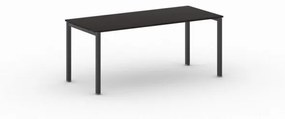 Stůl Square s černou podnoží 1800 x 800 x 750 mm, wenge