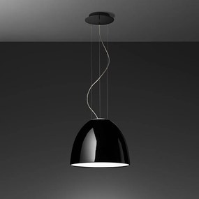 Artemide Nur Gloss mini LED Black, závěsné svítidlo v černém lesku, 30W LED 2700K, prům. 36cm