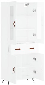 Skříň highboard lesklá bílá 69,5 x 34 x 180 cm kompozitní dřevo - Default Title