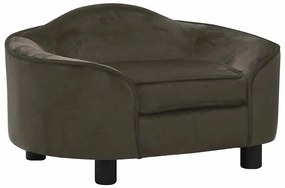 Pohovka pro psy tmavě šedá 67 x 47 x 36 cm plyš 171087