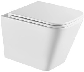 Invena Florina, závěsná WC mísa se Swirlflush 495x365x370 mm + toaletní sedátko s pomalým zavíráním, bílá, INV-CE-94-001-L