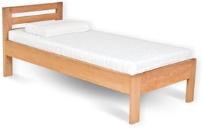 Postel Postelia Pavel Buk 100x200 - Dřevěná postel z bukového masivu je jednolůžko s rozměry: 90 x 200 cm nebo 80 x 200 cm