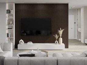 Mexen Lam-B, akustické stěnové lamely 275 × 30 cm, HDF deska 4 mm, technická dýha, eben hnědý, S100-275307-3015-022