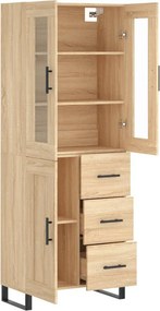 Skříň highboard dub sonoma 69,5 x 34 x 180 cm kompozitní dřevo 3198684