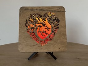 "Srdce" lampa 19x19 cm provedení povrchu: jedle