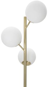 Stojací lampa Mauro Ferretti Talim 3, 36x190 cm, zlatá/bílá