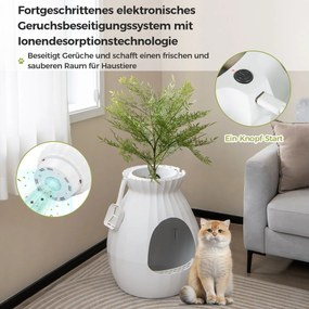 Costway Chytrý kotel na kočky s elektronickým odstraňováním zápachu