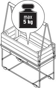 Tchibo - Truhlík na bylinky se stojanem »Elin« - barva: černá