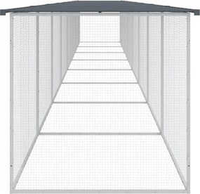 Klec pro kuřata se střechou antracitová 803 x 98 x 90 cm ocel 3189052