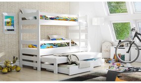 postel dětské patrová výsuvná Alis PPV 018 - Bílý, 80x190