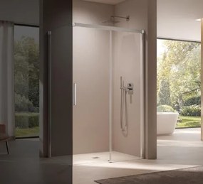 Kermi NICA - Sprchové dveře D2R, 120x200 cm, pravé, lesklá stříbrná/čiré sklo NID2R12020VPK