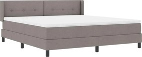 Postel s boxspringem s čelo Taupe 200 x 180 cm textil 3341122