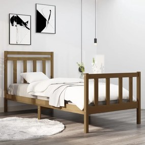 vidaXL Rám postele masivní borovice 90 x 190 cm Single [3105346] Barva: Černá
