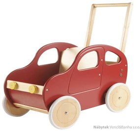 dětská dřevěná hračka dřevěný kočárek pro panenky autíčko Car stroller elm