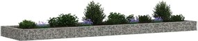 Gabionový vyvýšený záhon pozinkovaná ocel 400 x 100 x 20 cm 151314